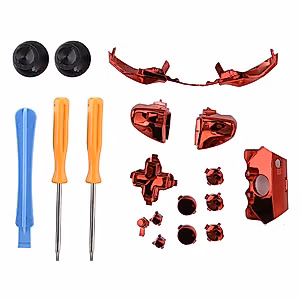 Elite Kit, X box One Elite Controller Accessories, X box Gaming Accessories, X BOX One Elite Controller Accessory Kit with Set Buttons, 2 x Screwdriver, 1 x Wrench for X box 360 Controller.(红色)