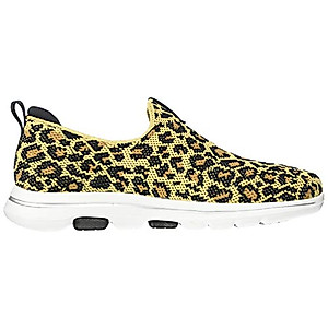 Skechers Women's Go Walk 5 - Wildlife Sneaker, Leopard, 7.5 US