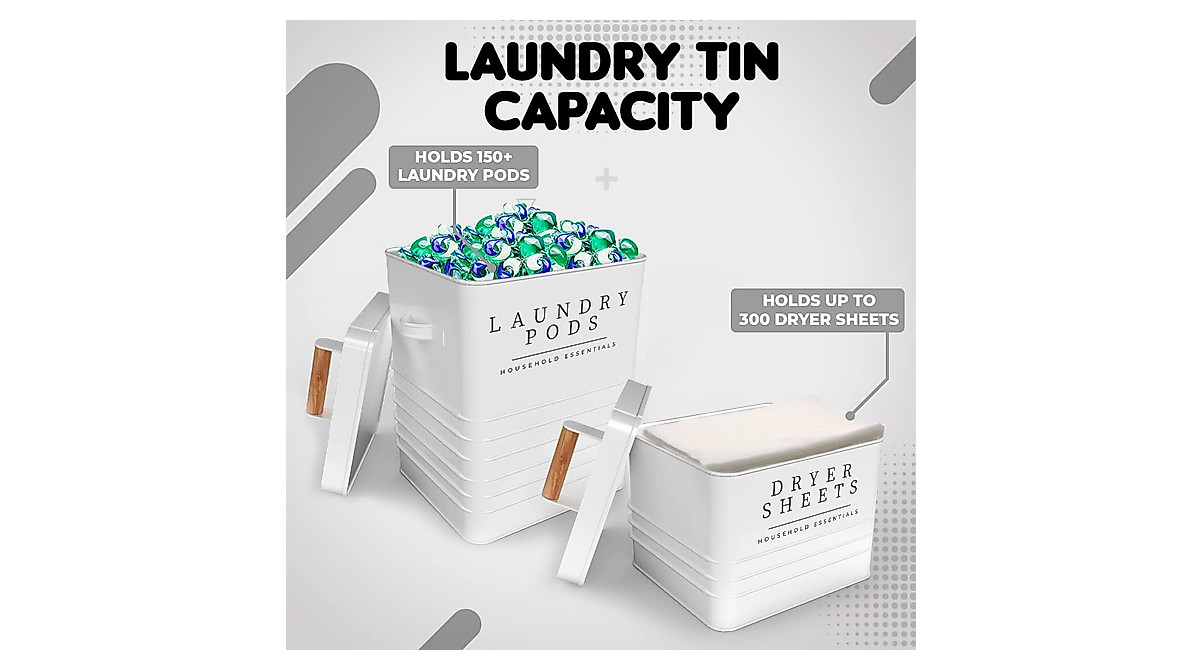 KOANEssentials Farmhouse Laundry Pods Container Set