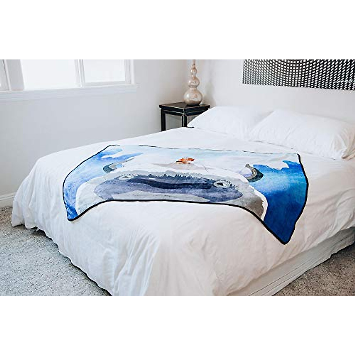 Avatar: The Last Airbender Aang and Appa Plush Throw Blanket | Cozy Sherpa Blanket | Super Soft Lightweight Fleece Blanket | Geeky Home Decor | 45 x 60 Inches