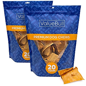 ValueBull USA Collagen Chips, Beef Dog Chews, Natural Chicken Flavor, 2 Pound - Natural & Safe, Single Ingredient, Long Lasting, Healthy for HIPS, Joints, Skin & Coat