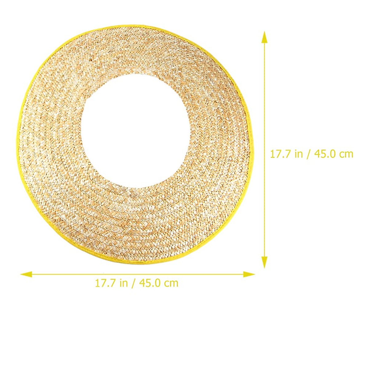 Tofficu Wheat Straw Hard Hat Sun Shade Construction Site Helmet Sunshield Cover