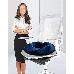 Odekai Seat Cushion for Office Chair, Ergonomic Memory Foam Coccyx Cushion,Hemorrhoid Tailbone Cushion with Washable Cover, for Home Office Chair Pad, Car Seat