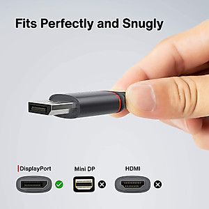 IVANKY DisplayPort Cable 10ft, DP Cable 1.2, [Updated New Model] Display Port Cable 144z, 4K@60Hz, 2K@165Hz, 2K@144Hz, 3D, DisplayPort to DisplayPort Cable, Compatible Laptop, PC, Gaming Monitor, TV