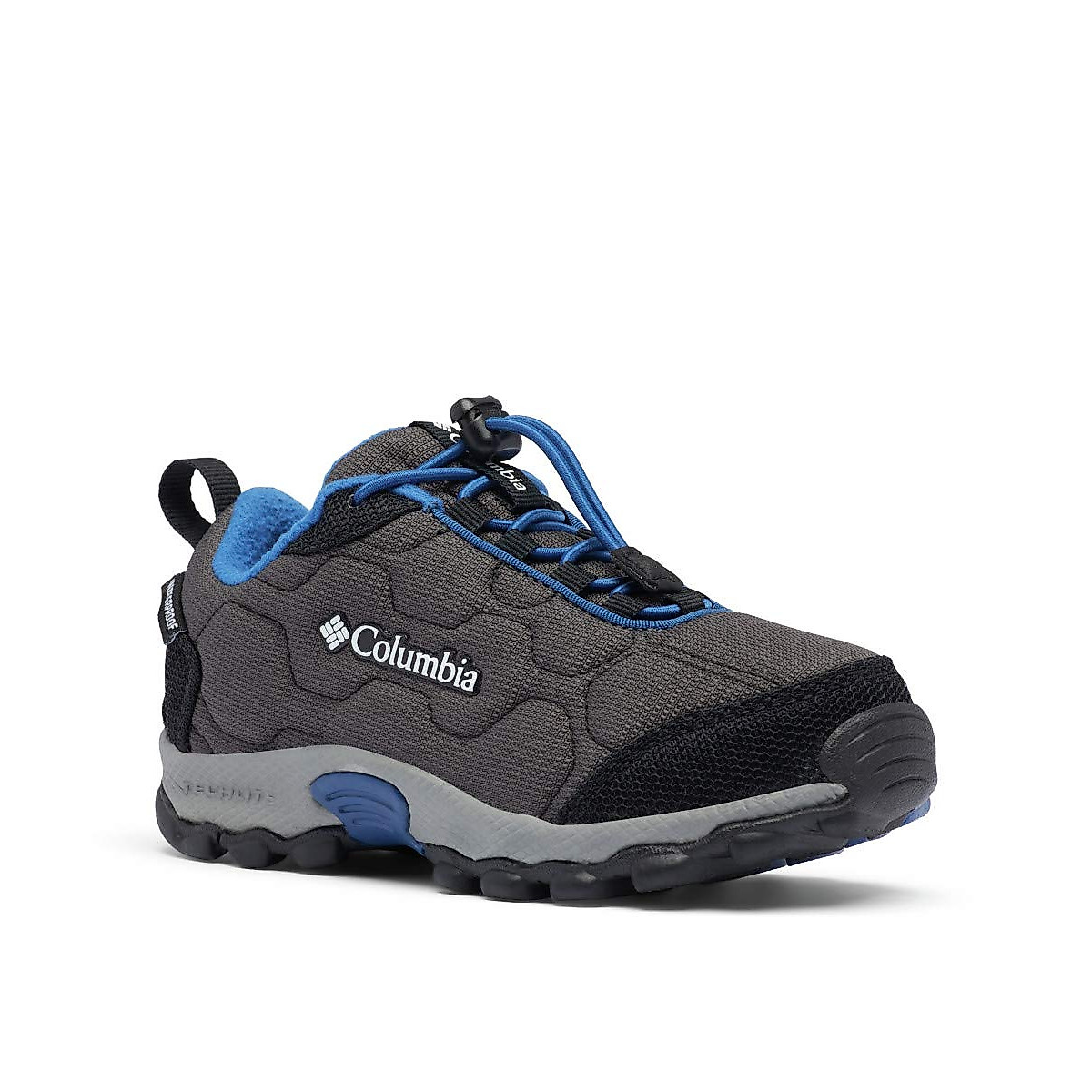Columbia Childrens Firecamp SLEDDER 3 Waterproof Hiking Shoe, Dark Grey/Royal, 10 US Unisex Little Kid