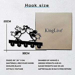 Mickey and Minnie's Love Theme Wall Decor Hooks Customize Household Door Decor Hooks Multi-Function Wall Coat Bags Clothes Hook Keys Holder