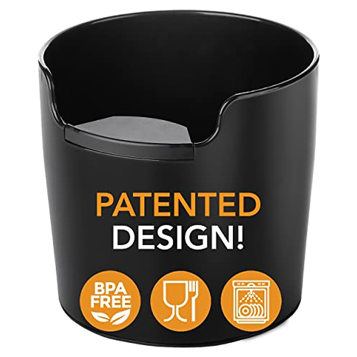 homeffect Knock Box with Improved Handling - Innovative Espresso Tools - Coffee Knock Box Espresso, Black - Espresso Machine Accessories - Knock Box for Espresso Coffee Grounds - Barista Accessories