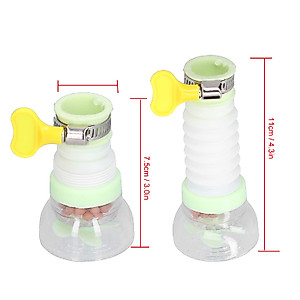 MOUMOUTEN Kitchen Sink Faucet Tap, Foldable Faucet Filter Retractable Kitchen Water Tap Filter, Water Clean Mini Purifier Filter for Home Kitchen Bathroo(Green)