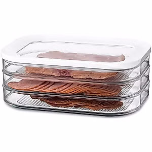 MEPAL, MODULA Food Storage Boxes with Lid for Salami, Cold Cuts, Turkey, Bologna, Deli and Luncheon Meat, BPA Free, Color, 3 X 550ml | 18.6oz, 1 Set