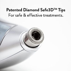 Microderm GLO Premium Diamond Microdermabrasion Tips by Microderm GLO - Medical Grade Stainless Steel Accessories, Patented Safe3D Technology, Safe for All Skin Types. (Premium)