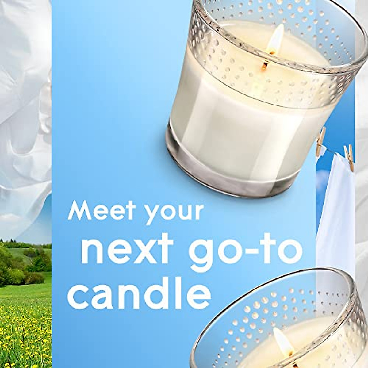 Glade Candle Jar, Air Freshener, Clean Linen, 3.4 Oz