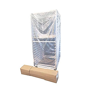 SHOPCraft Double Disposable Rack Covers, Heavy Duty Bun Rack & Food Cover 41” X 30” X 77”, for Industrial & Commercial Use, 150 Bags Per Roll