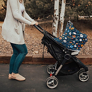 Car Seat Canopy Nursy Cover Sport, Multi Use Breastfeeding Scarf for Infant Carseat Canopy Stroller Shopping Cart Highchair Many Basketball Baseball and Football Icons Champ Gloves Dark Backdrop