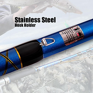 Fiblink 2-Piece Saltwater Spinning Fishing Rod Offshore Graphite Portable Fishing Rod (7 Feet) (7' Heavy)