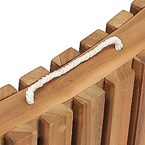 vidaXL Solid Teak Wood Folding Sun Lounger with Table Outdoor Garden Patio Balcony Terrace Seating Sunbed Lounge Bed Foldable Daybed