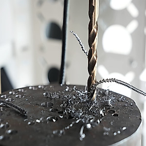 GMTOOLS 115Pcs Cobalt Drill Bits Set, M35 High Speed Steel, 135 Degree Tip, Twist Jobber Length Drill Bit Kit for Hardened Metal, Plastic and Wood with Metal Indexed Storage Case, 1/16"-1/2"