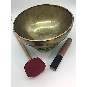 10" handmade Himalayan singing bowl, hand beaten by Nepali artisans to make magical tones by Devyom Arts & Handcrafts