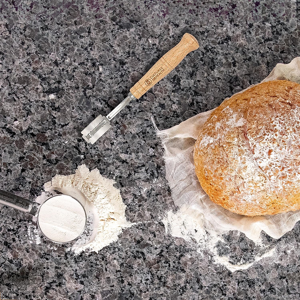 Cultures For Health Premium Bread Lame - Artisan Sourdough Scoring Tool with Precision Blade, Comfortable Handle, Durable Design for Professional Bakers & Home Kitchen, Perfect for Baking