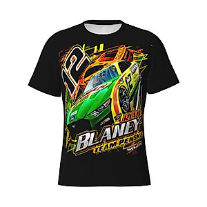 Ryan Blaney 12 Men's T-Shirt Crewneck T-Shirt Tight Sport Short Sleeve Classic Printing Performance