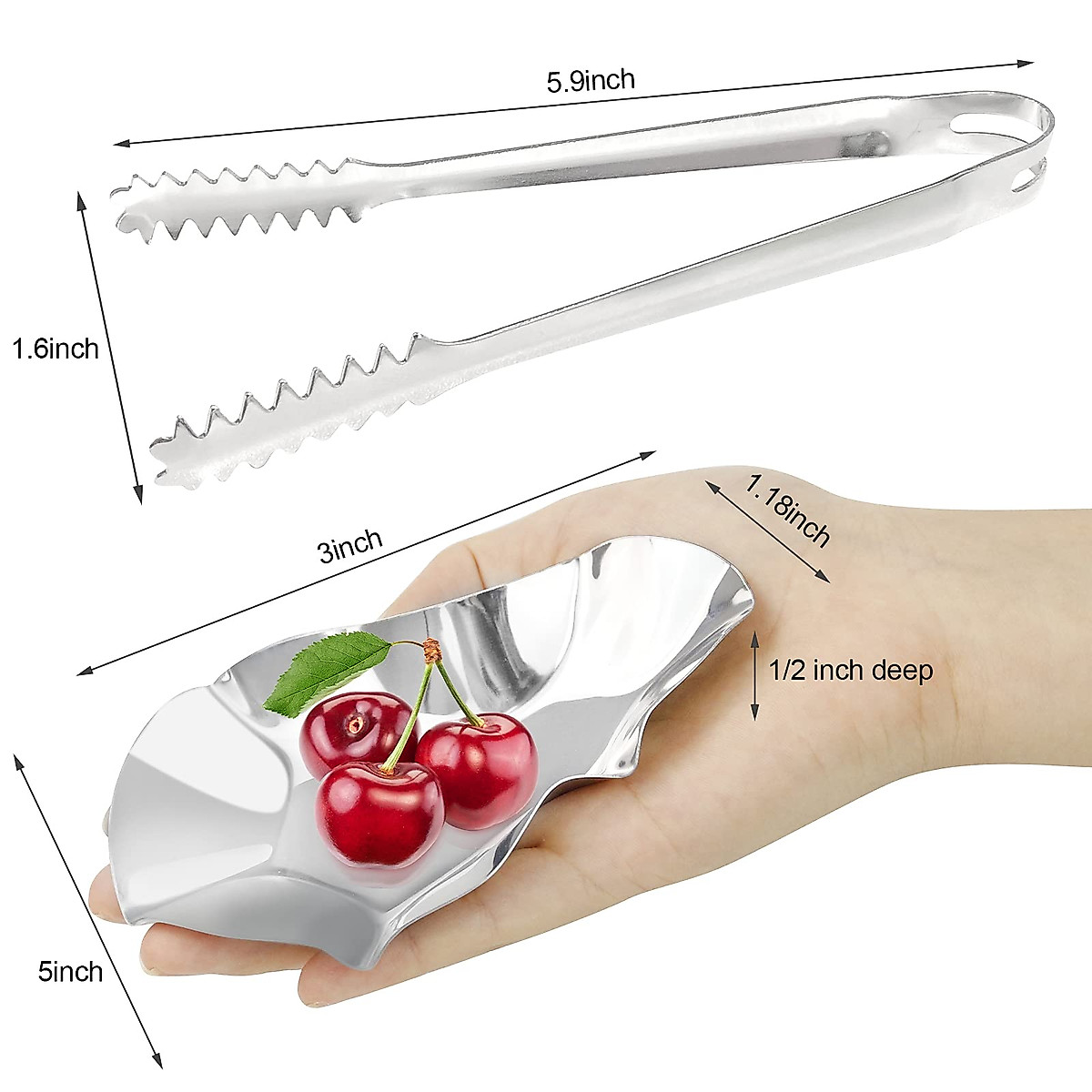 Linoone Reusable Stainless Steel Grilled Oyster Shells, Set of 12, Great for Make Oysters/Baked Clams/Scallop/Seafood of All Kind, Silver（Stainless Steel Kitchen Tongs） (Set of 12)