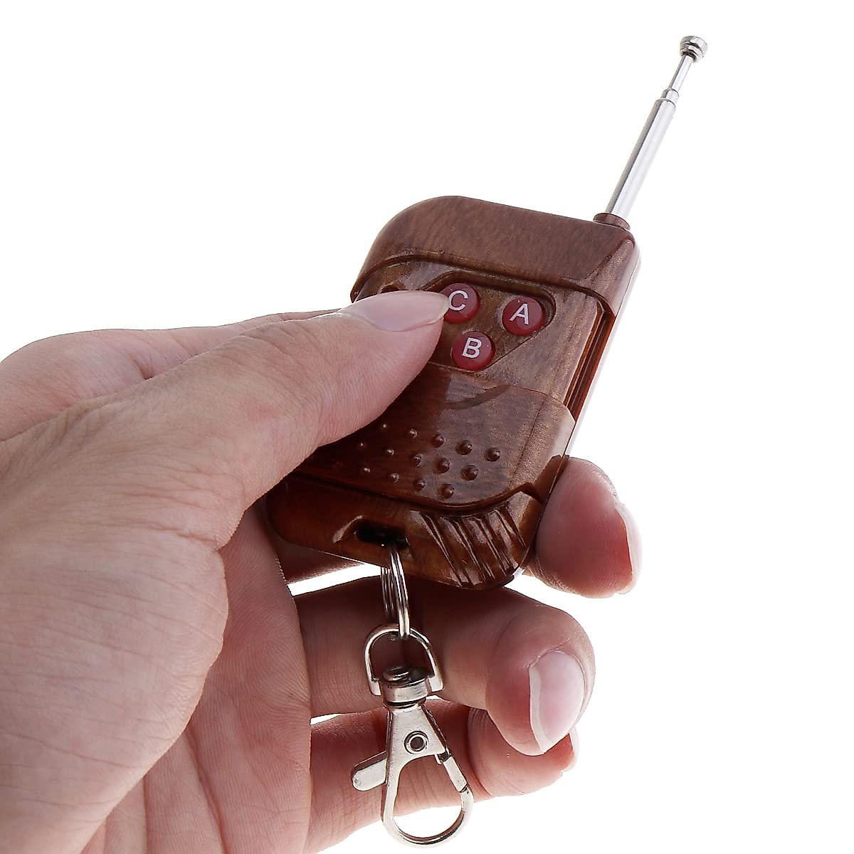 ePathChina 7 Sounds Loud Car Warning Alarm Police Fire Siren Horn Speaker with Brown Remote Controller 12V 100W