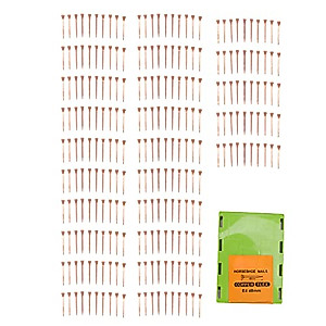 Jopwkuin Horseshoe Nails, Shoeing Nails Copper Plating Proper Stiffness 250Pcs Strict Roll Down for Livestock Farm(E4 48mm/1.89in)