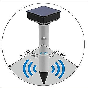 Winpest Snake Away Repellent Safe for Dogs, Solar Powered Snake Repellent for Yard, Get Rid of Snakes Snake Gone - 2 Pack