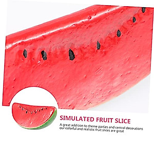 Garneck 30 Pcs Simulated Watermelon Slices Faux Watermelon Slices Ornaments for Kids Decoraciones para Salas De Casa Fake Watermelon Slices Ornament for Kids Household Pretend Foam Child