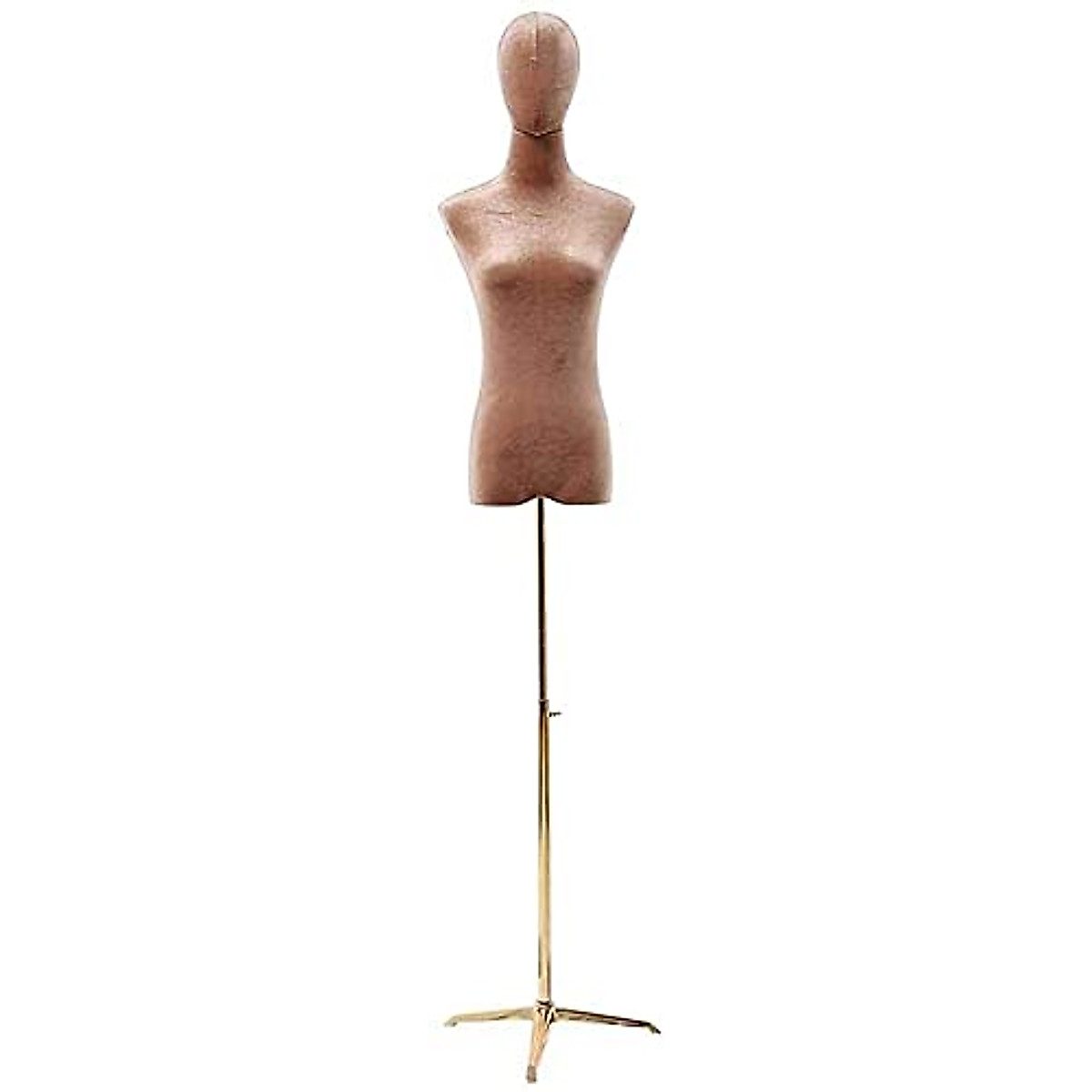 Tailors Dummy Mannequins Female Mannequin Clothing Display with Gold Stand, Half Body Dress Form for Window/Counter/Tiered/Showcase Dressform Mannequin