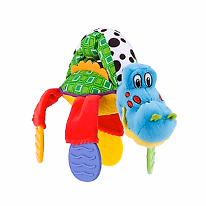 Nuby Floppers Plush Teether, Alligator