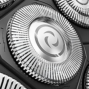 Telfun Shaver Replacement Blades, 5 Heads Beard Cutter Replacement Blade Easy Install Electric Razor Shaver Head for Bald and Face