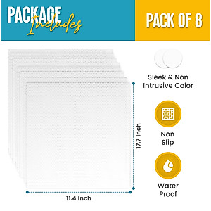Colorful and Clear Fridge Liners 8 Pack Bundle - Refrigerator Liners for Spill Protection, Organize and Elevate Your Fridge Space!