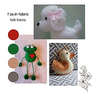 F as in Fabric | Felt Fabric Quarter Yard | 100% Acrylic | 9" X 72" | 1.5mm Thick | Hand Crafts, for Kids Creativity (Red, 9" X 72")