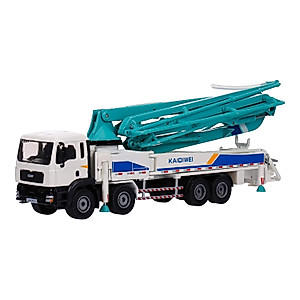GoolRC Concrete Pump Truck for Kids, 1:55 Scale Diecast Car Model Car, Simulation Engineering Machine Model Gift for Boys and Girls
