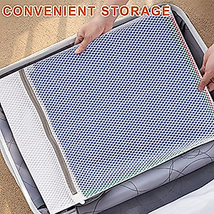 HAOBAOBEI Mesh Laundry Bags for Delicates, 16"x20" 5 Pack Durable Washing Machine Wash Bag, Travel Laundry Bags Mesh Wash Bags for Laundry, Blouse, Stocking, Bra, lingerie, Garment, Clothes (White, M)