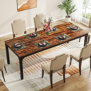 Tribesigns Dining Table for 6-8 Person, 78 inch Long Rectangular Kitchen Dining Table for Living Room and Dining Room, 78.7 x 27.5 x 29.5 Inches(Only Table)