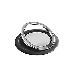 Cell Phone Ring Holder 360° Rotation Phone Ring Holder Sturdy and Sleek Loop Finger Ring Kickstand Suitable for All Phones (Black)