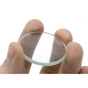 EISCO Double Convex Lens, 250mm Focal Length, 1.5" (38mm) Diameter - Spherical, Optically Worked Glass Lens - Ground Edges, Polished - Great for Physics Classrooms