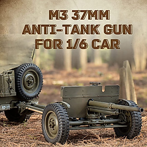 1/6 M3 37mm Anti-Tank Gun for 1/6 Willys RTR