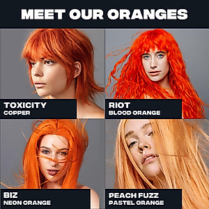 Good Dye Young Semi-Permanent Hair Color, Vegan and Cruelty-Free Peach Orange Hair Dye, Last up to 24 Washes, Non-Damaging Conditioning Hair Color (5FL OZ, Peach Fuzz)