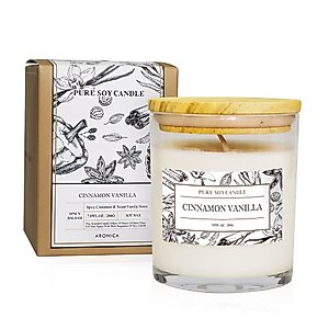 Aronica Non Toxic Candles, Soy Cinnamon Vanilla Candle, Candles for Candle Warmer, Highly Scented Spring Candles for Home, New Home Gift, House Smell Good Products, Home Luxury Scents