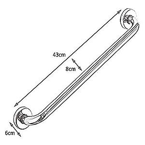 FHSRAEIP Grab Bars Shower Hand Towel Holder Bath Grab Handrail Bar Toilet Kitchen Staircase Non-Slip armrest for Children and The Elderly Handrail Bathroom Toilet