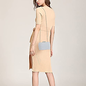 Bellawish Clutch Purse Rhinestone Silver Clutch Evening Formal Crystal Bag Wedding Purse Party Bridal HandBags for Women(Silver)