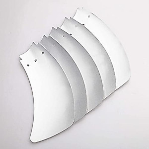 YOOJIA Plastic Silent Fan Blade Universal Fan Blade with Nut Cover Replacement for Standing Pedestal Fan Table Fanner Silver #2 18 Inch