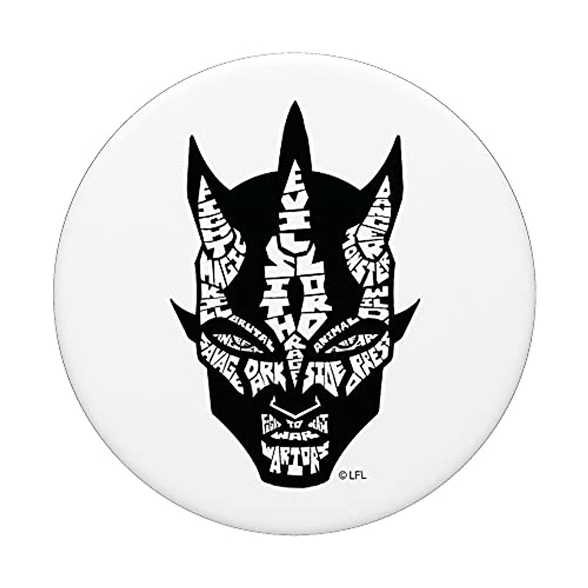 Star Wars Darth Maul Word Play White PopSockets Swappable PopGrip