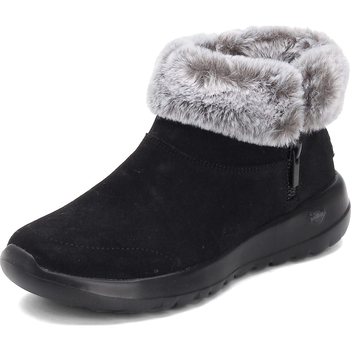 Skechers Women's On-The-Go Joy-Savvy Ankle Boot, Black/Grey, 10