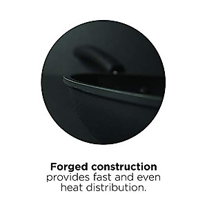 Ecolution Symphony Multipurpose Forged and Stainless Steel Pots and Pans 8 pc. Set, Reinforced Ergonomic Cool-Touch Handles, Dishwasher Safe, Fully Nonstick Interior, Slate,Grey