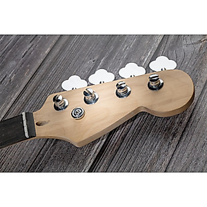 Musiclily 4-in-line 4R Vintage Open Gear Bass Tuners Machine Head Tuning Keys Pegs Set Right Hand for Jazz Precision P Bass Replacement, Chrome