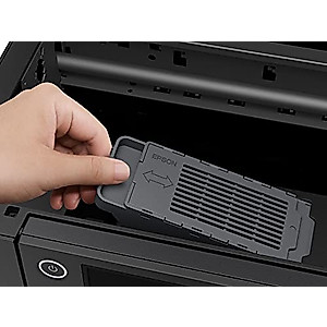 Epson EcoTank ET-4800 Wireless All-in-One Supertank Color Inkjet Printer, White - Print Copy Scan Fax - 10.0 ppm, 5760 x 1440 dpi, 8.5" x 14", Voice Activated, 30-Sheet ADF, Ethernet