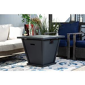 Bond Manufacturing 51843 28in Olivera Fire Table, Black